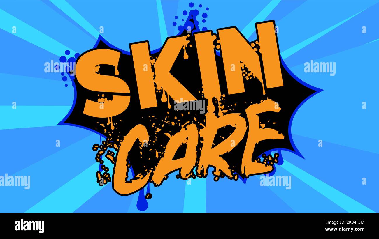 Skin Care. Graffiti tag. Abstract modern street art decoration ...