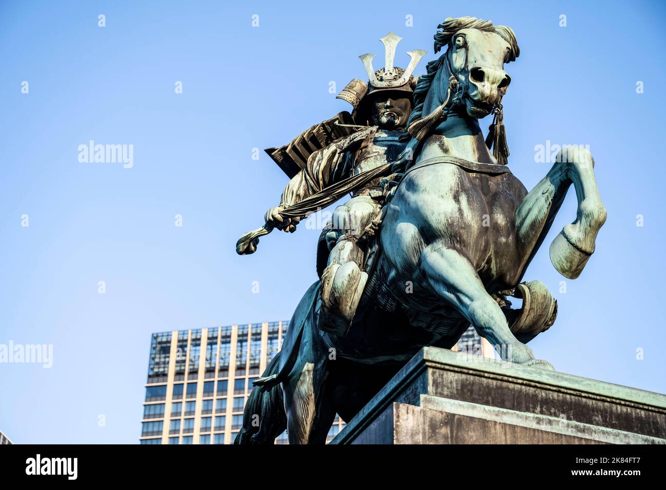 Tokyo, Japan. 20th Oct, 2022. An equestrian statue of famed Japanese ...
