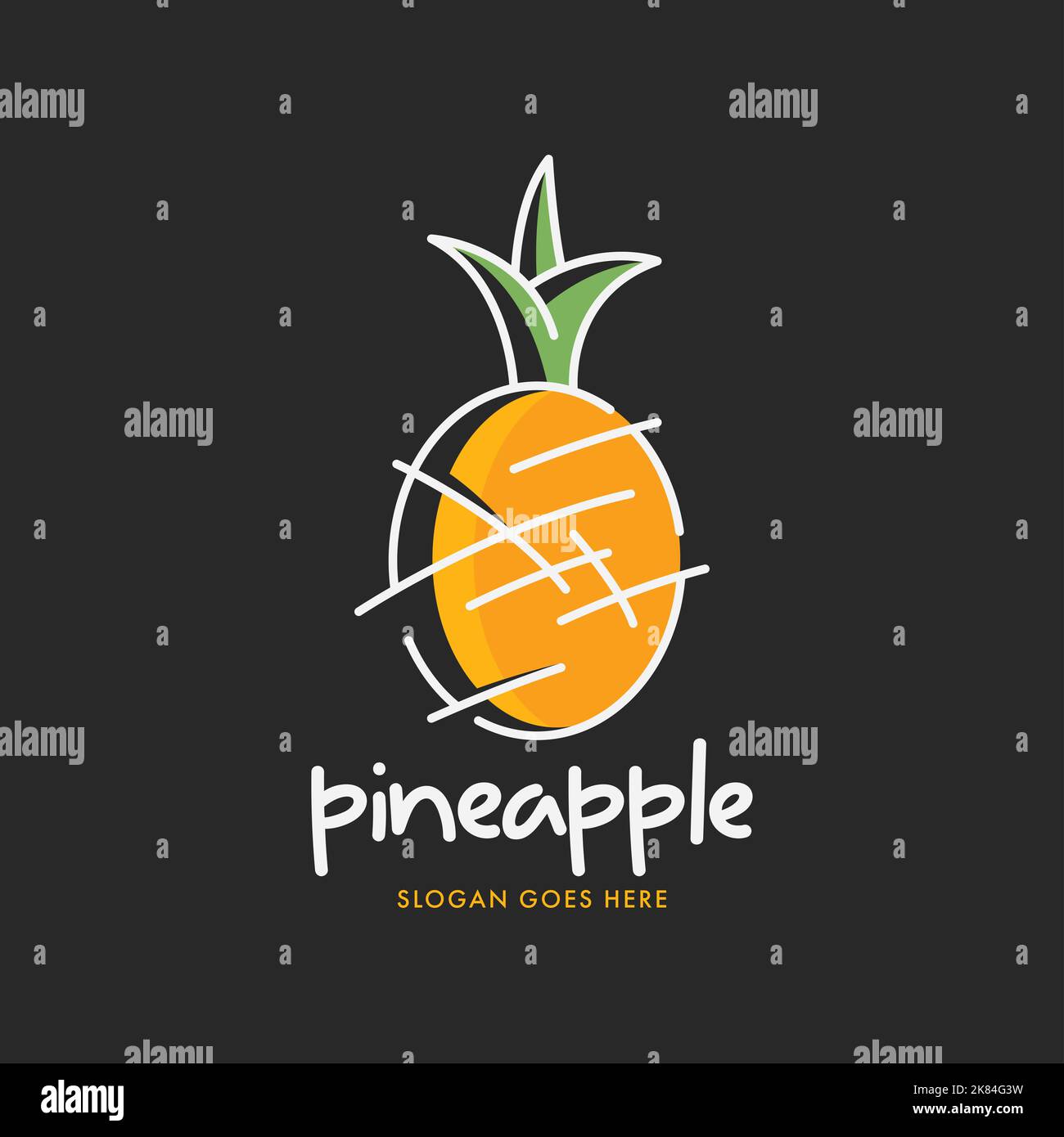 Pineapple Logo Design Concept for Business and Branding. Fresh Fruit ...