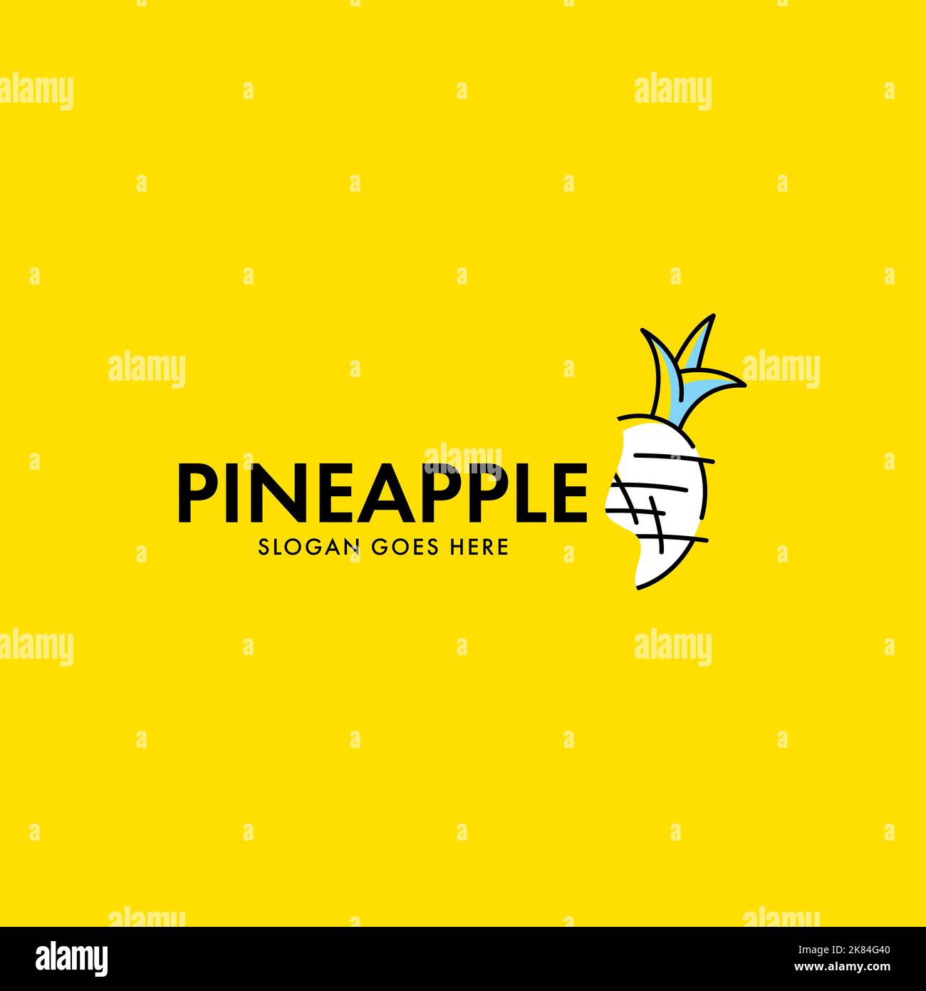 Pineapple Logo Design Concept for Business and Branding. Fresh Fruit ...