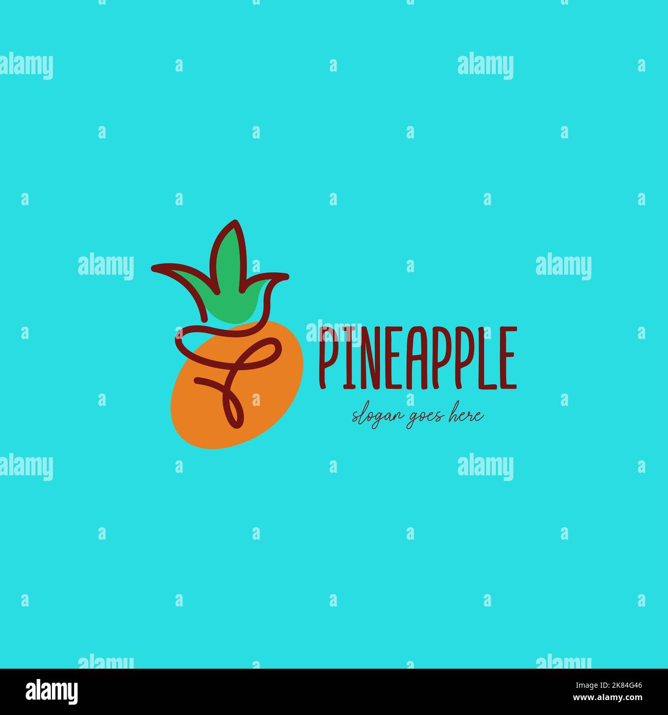 Pineapple Logo Design Concept for Business and Branding. Fresh Fruit ...