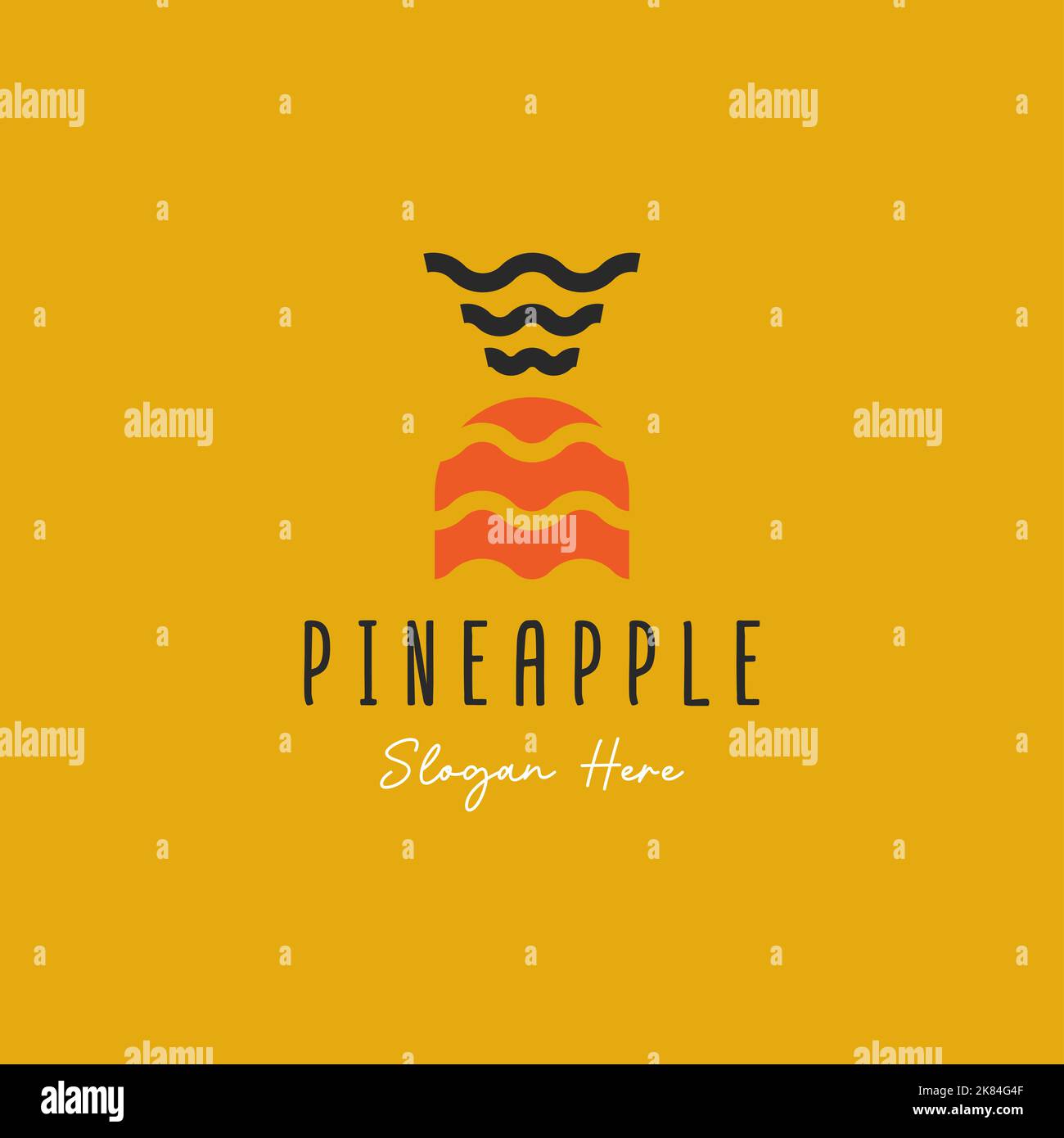 Pineapple Logo Design Concept for Business and Branding. Fresh Fruit ...