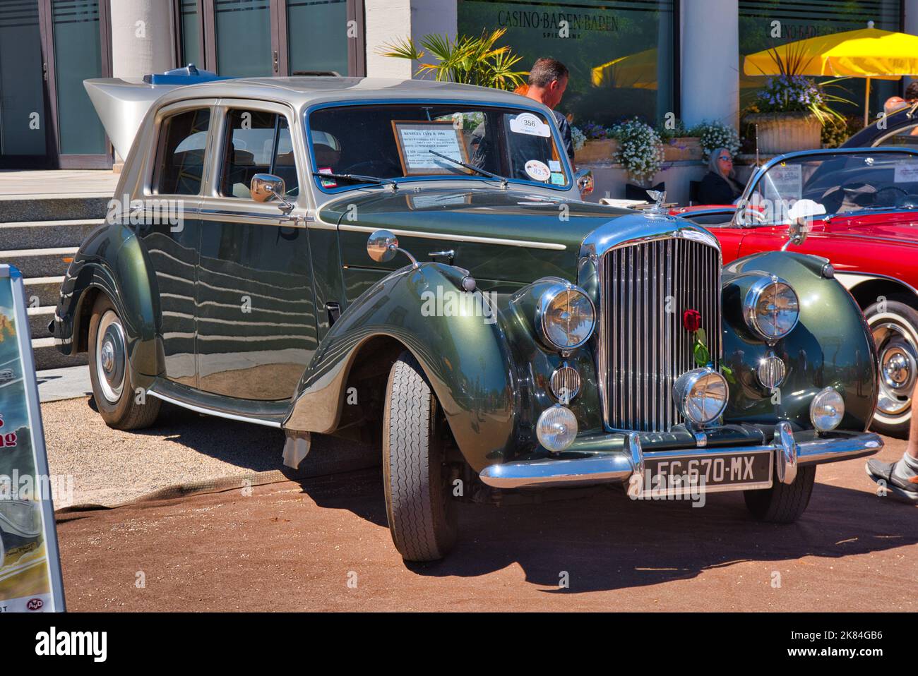 BADEN BADEN, GERMANY - JULY 2022: green BENTLEY TYPE R 1954, oldtimer ...