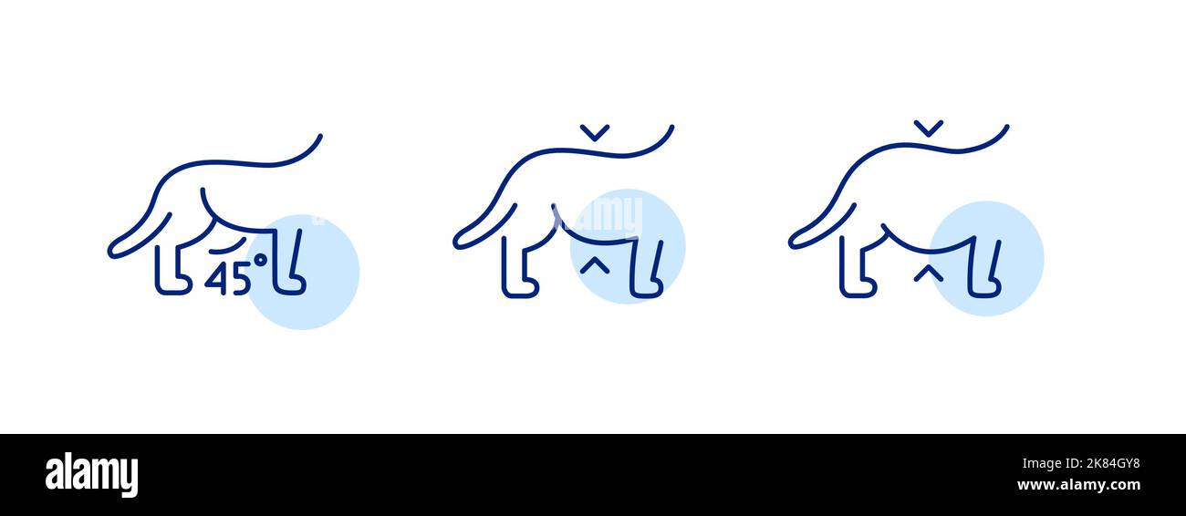 Dog obesity scale. Pixel perfect, editable stroke icon Stock Vector ...