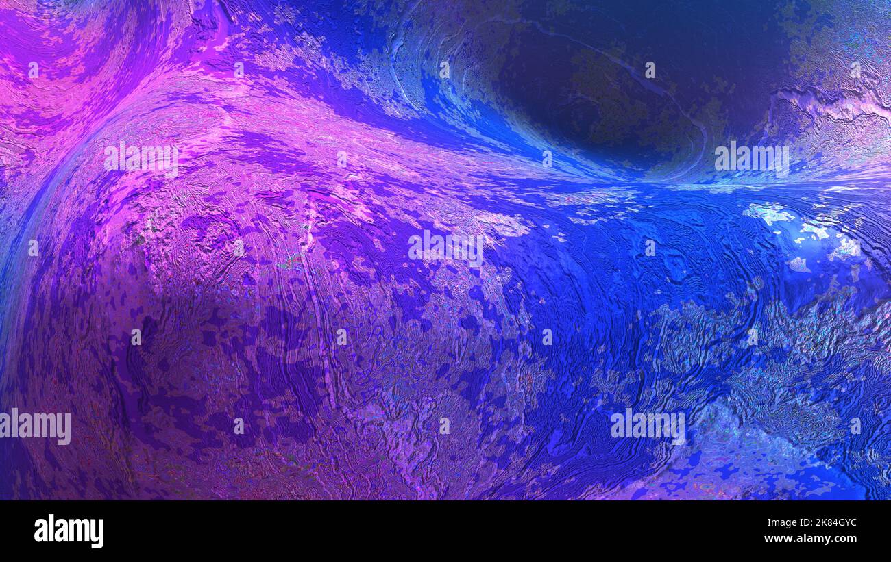 3D rendering of abstract object with grungy texture and vivid colors ...