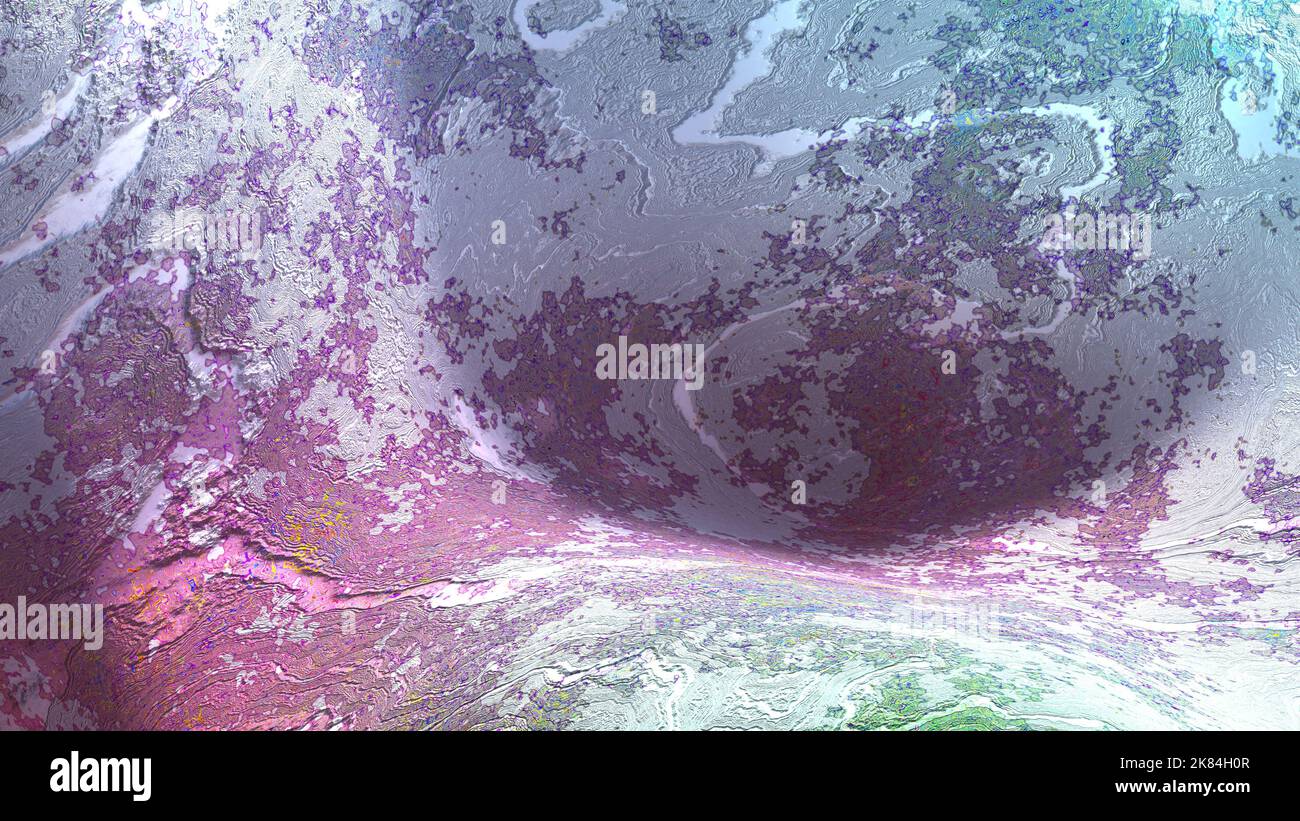 3D rendering of abstract object with grungy texture and vivid colors ...