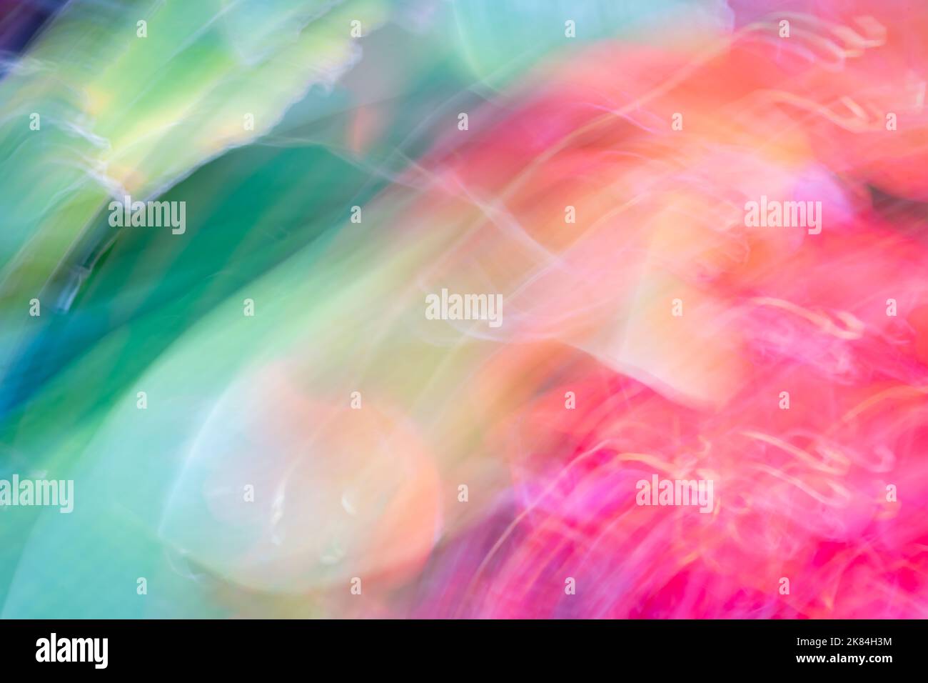 Nature floral abstract colourful whirling effect plants in motion and ...