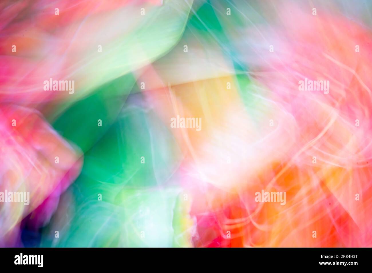 Nature floral abstract colourful whirling effect plants in motion and ...