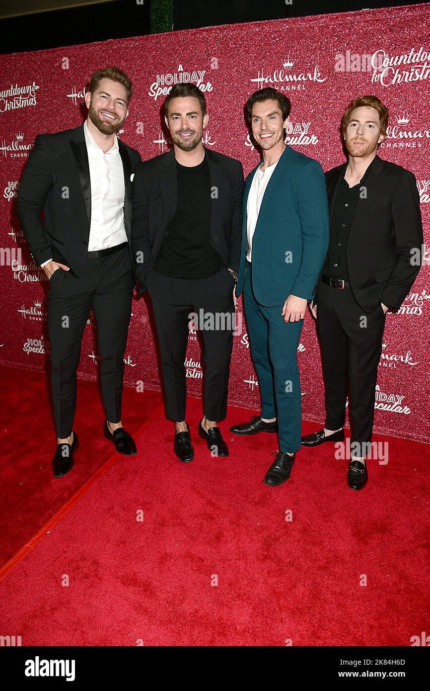 New York, USA. 20th Oct, 2022. Jonathan's husband James Vaughn, Jonathan Bennett, George Krissa ...