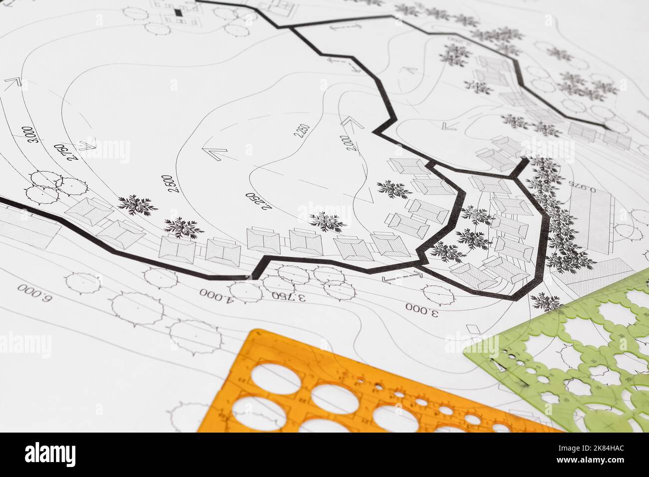 Landscape architecture design garden plan for housing development Stock ...