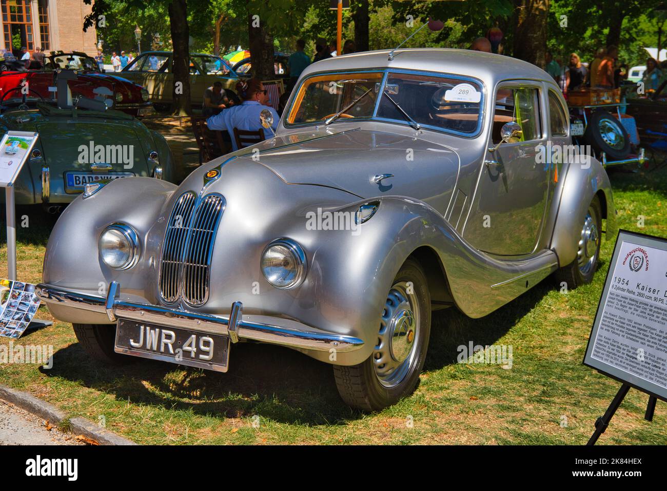 BADEN BADEN, GERMANY - JULY 2022: silver 130 Bristol 400 1947, oldtimer ...