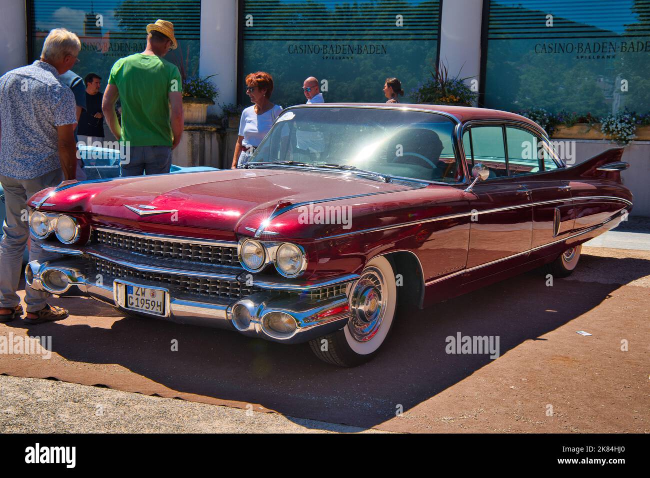 BADEN BADEN, GERMANY - JULY 2022: red Cadillac Fleetwood 60 Special ...