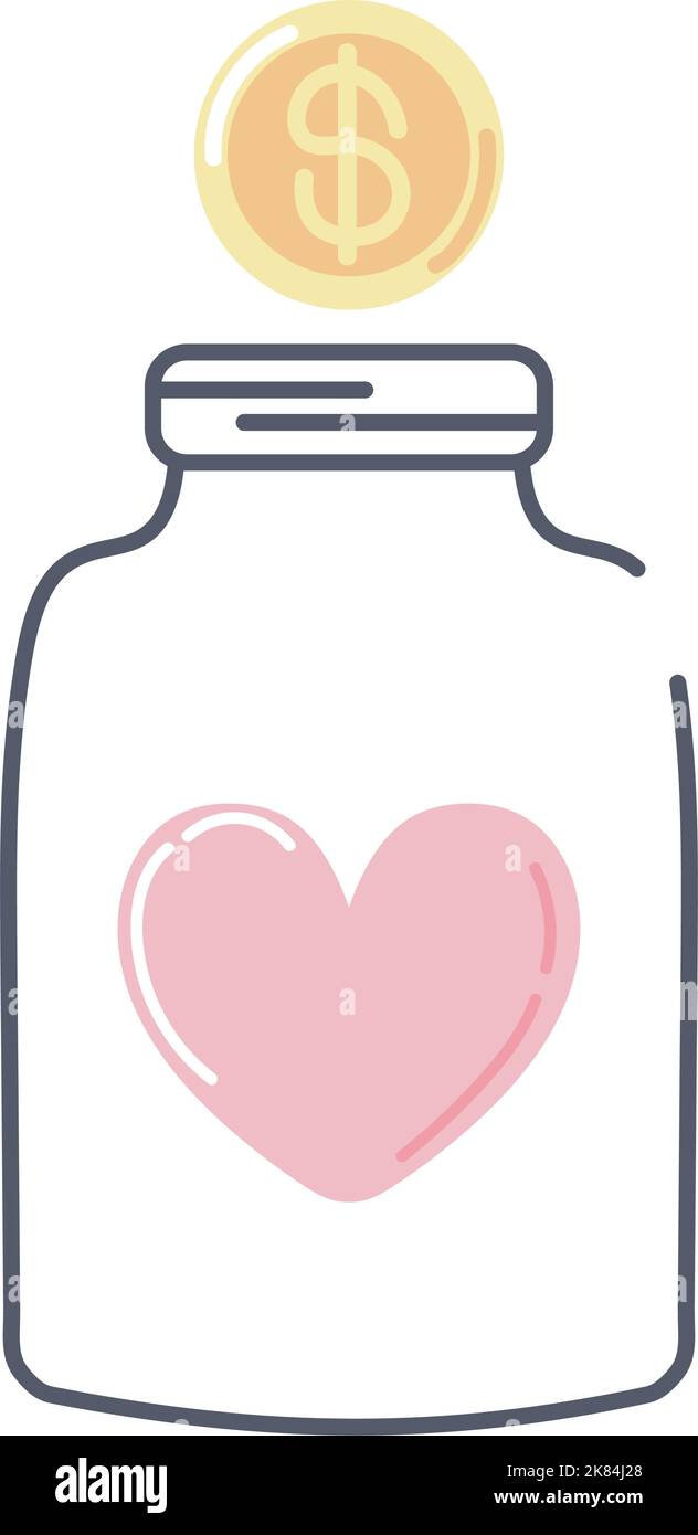 donation money in jar Stock Vector Image & Art - Alamy