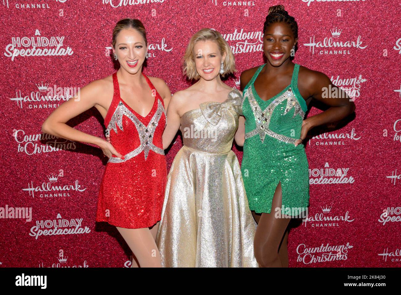 Gina Claire Mason (center) and Radio City Rockettes attend Hallmark's ...
