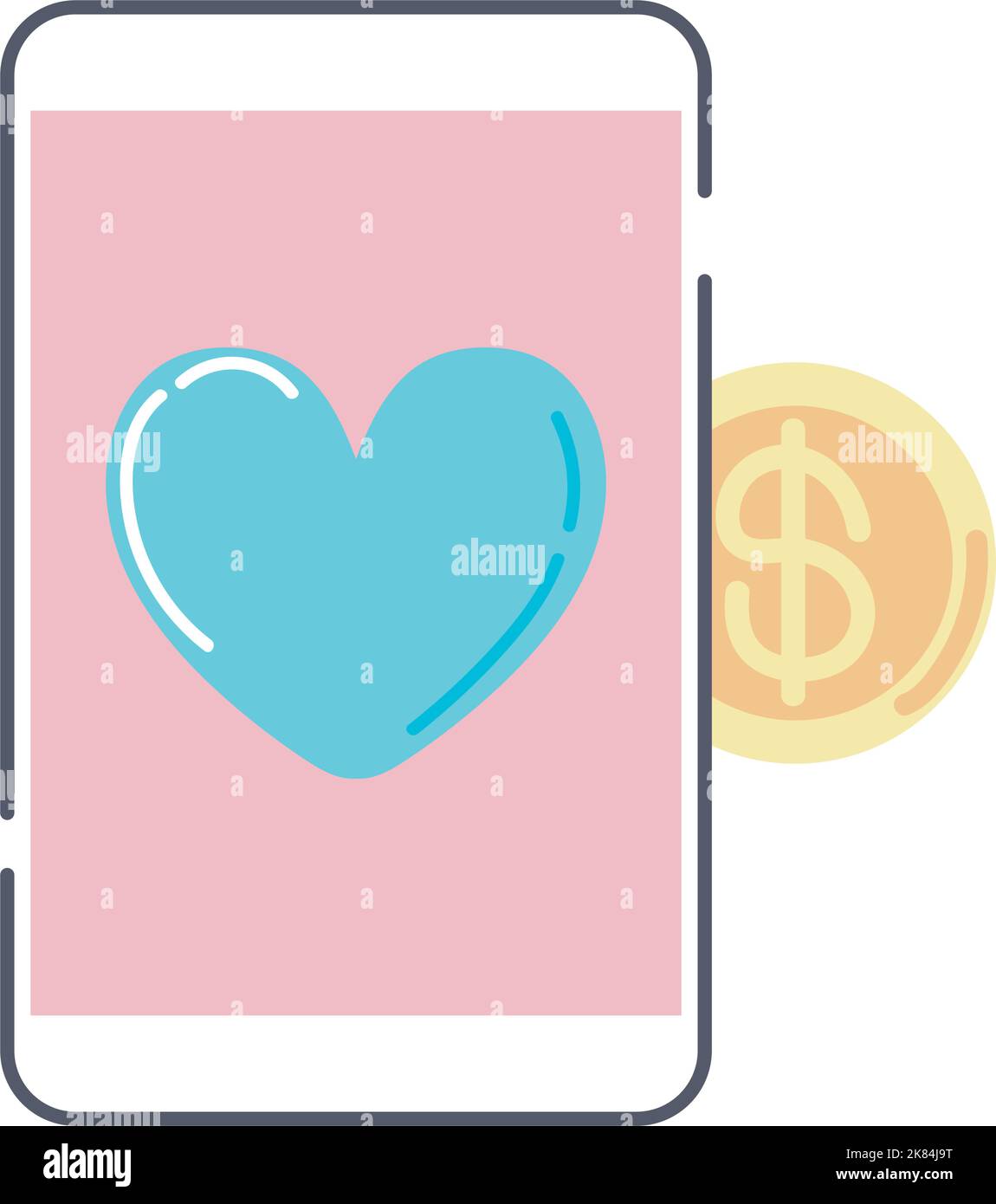 smartphone donation and charity Stock Vector Image & Art - Alamy