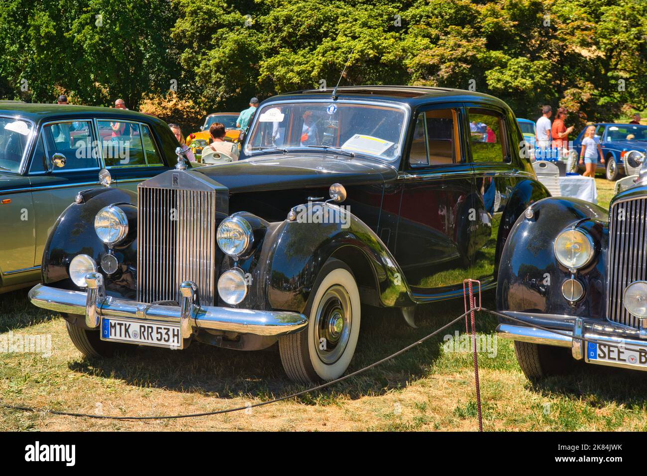 BADEN BADEN, GERMANY - JULY 2022: black Rolls-Royce Silver Dawn 1951 ...