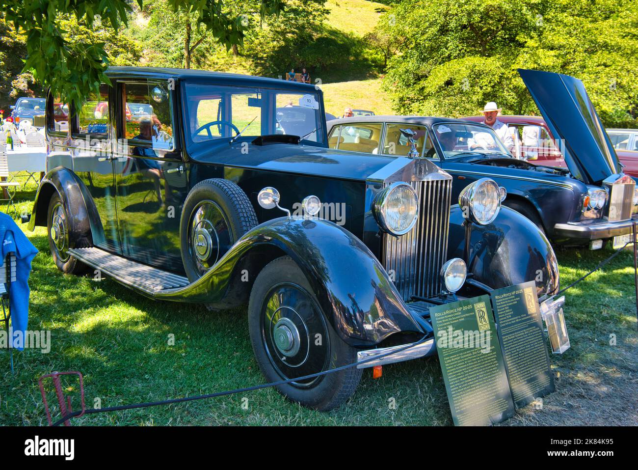 .BADEN BADEN, GERMANY - JULY 2022: black ROLLS-ROYCE Silver Wraith HP ...