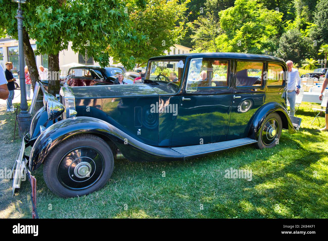 .BADEN BADEN, GERMANY - JULY 2022: black ROLLS-ROYCE Silver Wraith HP ...