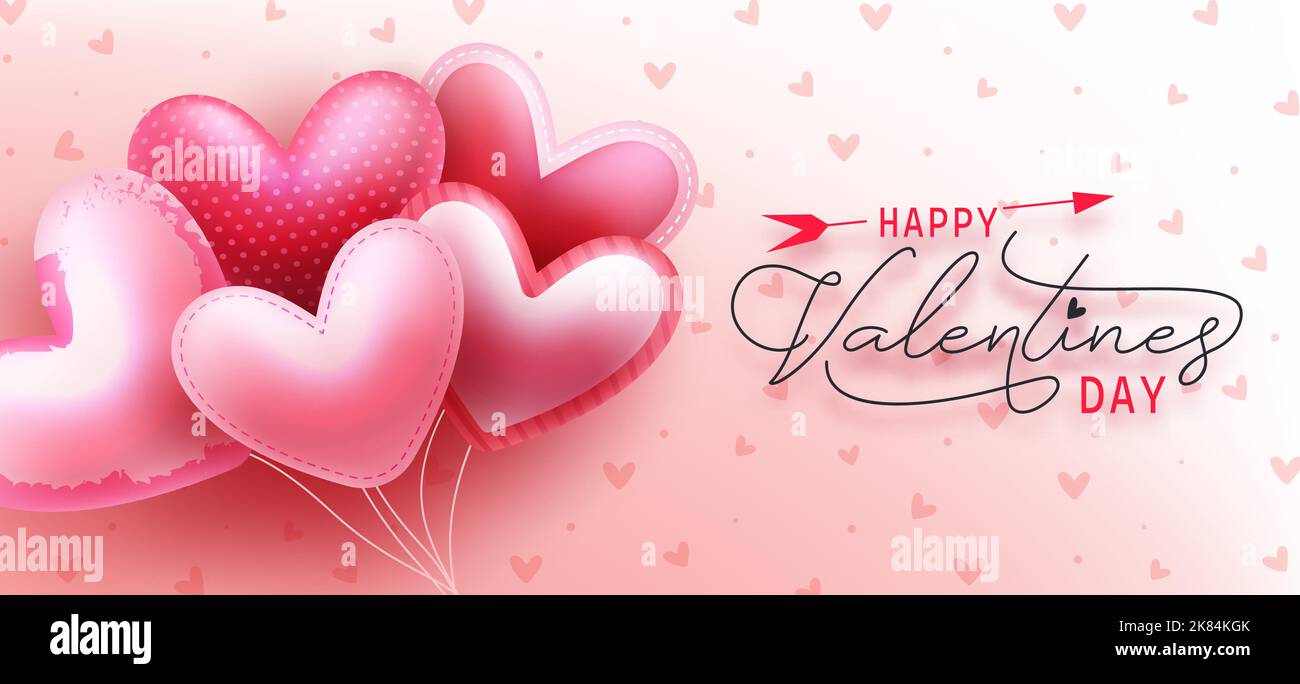 Happy valentine's text vector background design. Valentine's day ...