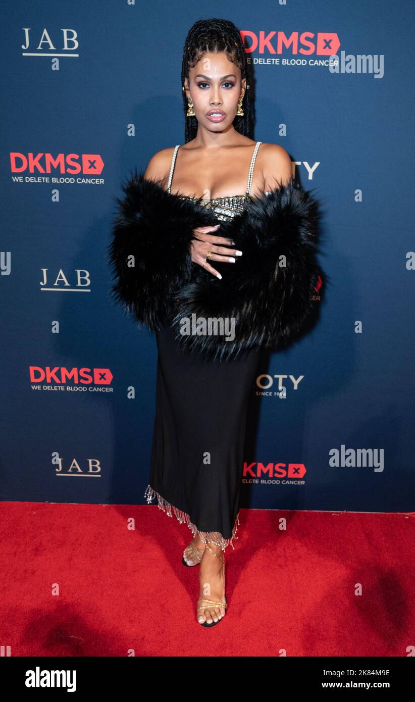 Leyna Bloom attends DKMS annual gala 2022 at Cipriani Wall Street on ...