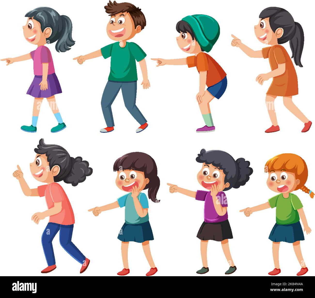 Bullying kids character collection illustration Stock Vector Image ...