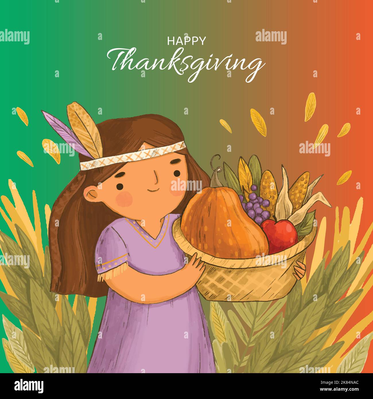 hand drawn thanksgiving vector design illustration Stock Vector Image ...