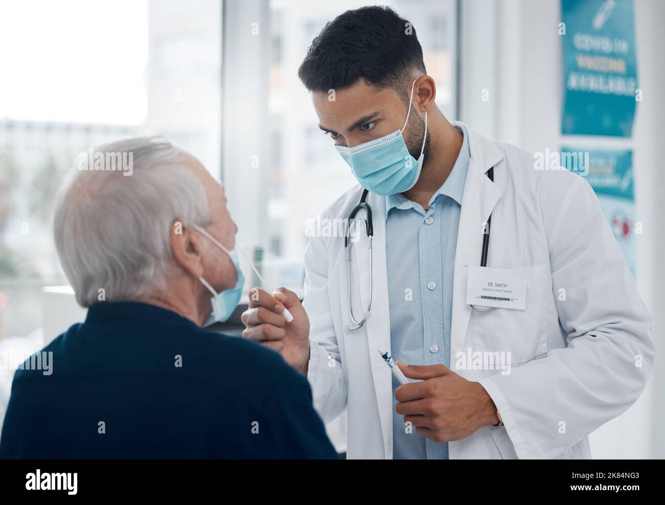 You can only get the vaccine if you test negative. a handsome young ...