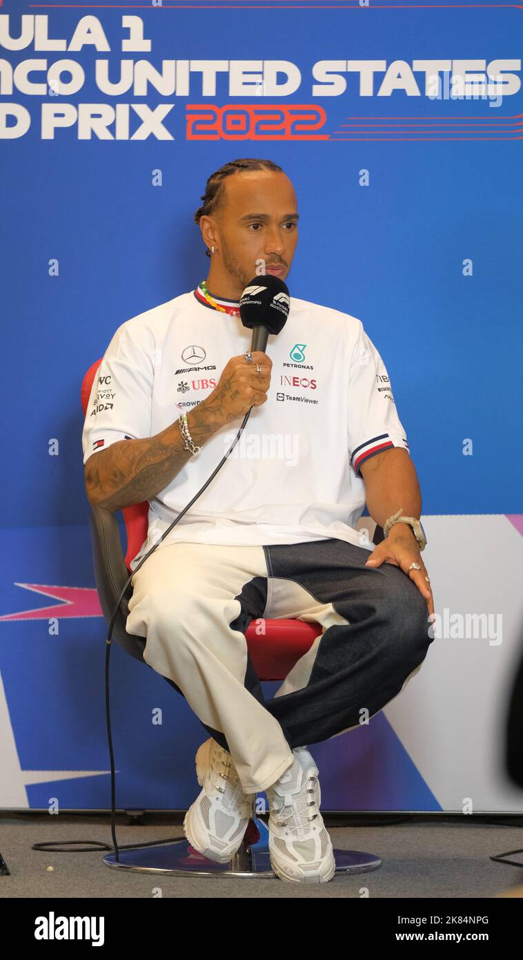 Austin, TX, USA. 20th Oct, 2022. Oct 20, 2022: Lewis Hamilton (44 ...