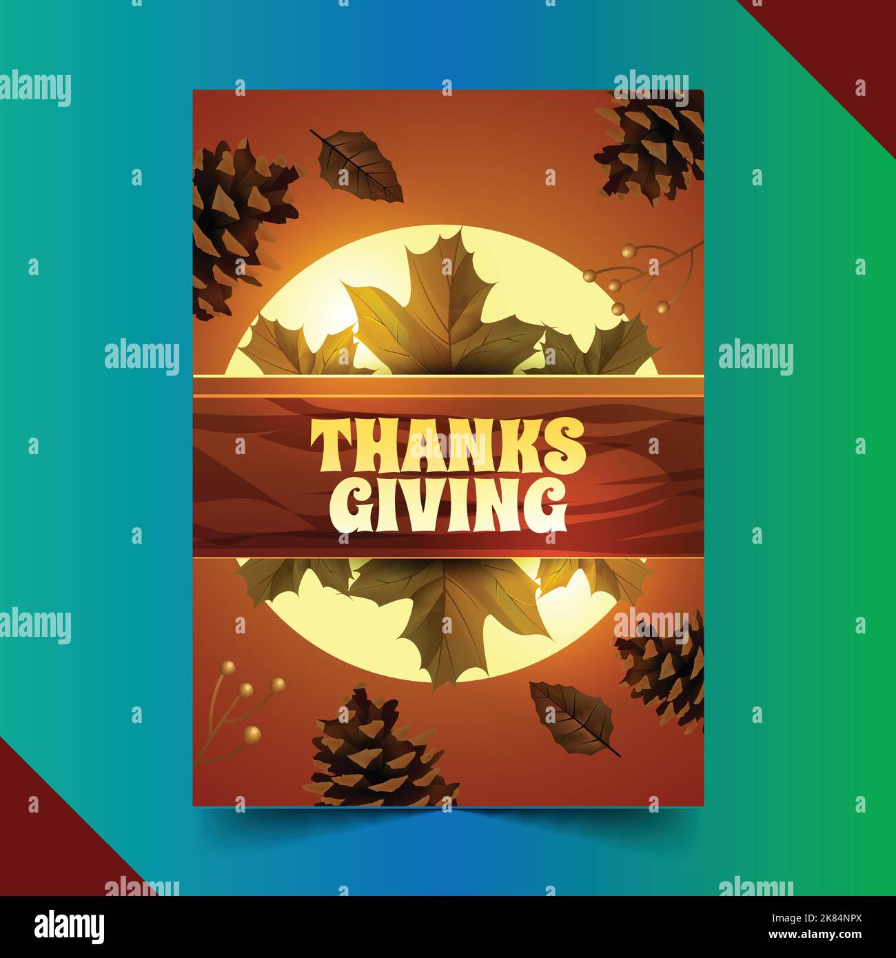 realistic thanksgiving greeting cards collection vector design ...