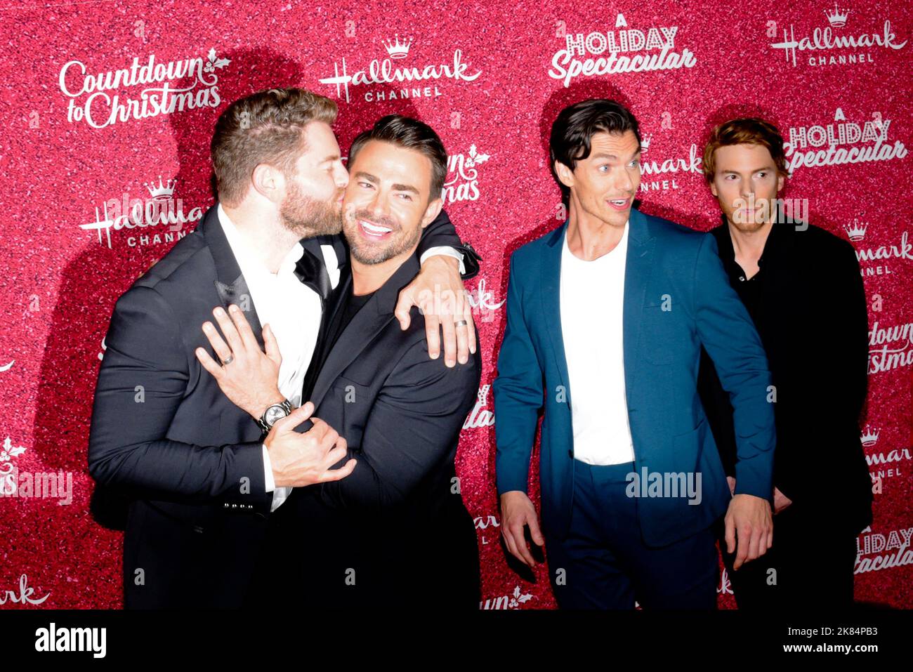 Jonathan Bennett, Jaymes Vaughan and George Krissa attend Hallmark's ...