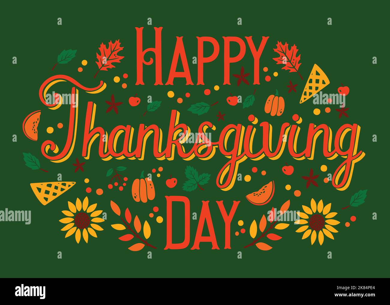 hand drawn thanksgiving text vector design illustration Stock Vector ...