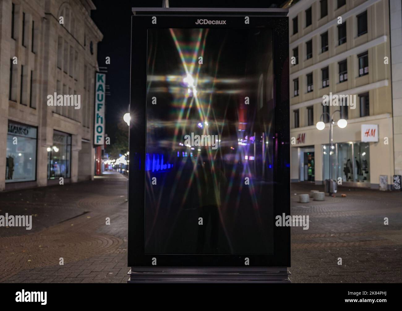Cologne, Germany. 21st Oct, 2022. An electronic advertising board in ...