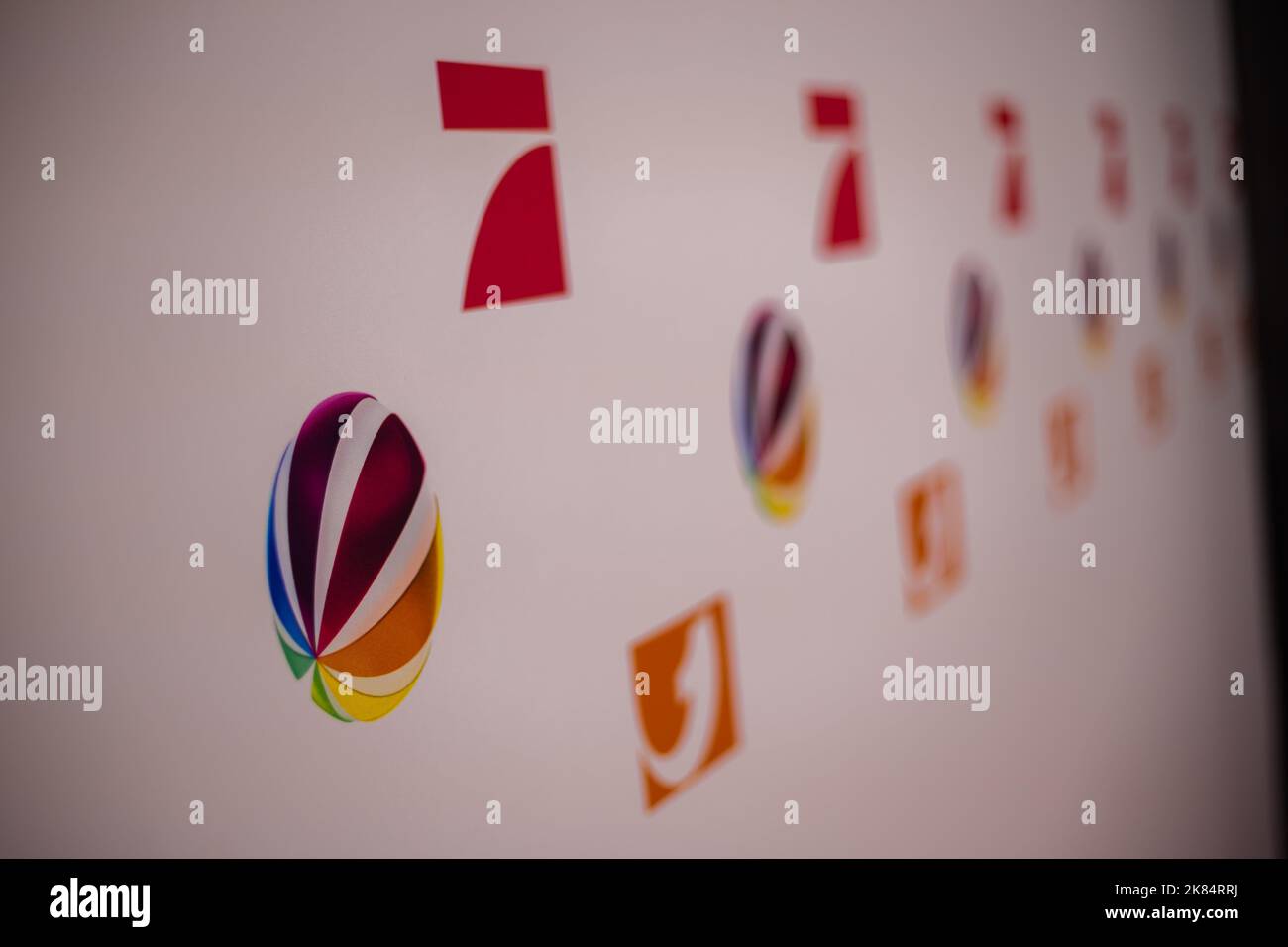 Berlin, Germany. 20th Oct, 2022. The logos of the ProSiebenSat.1 Media ...