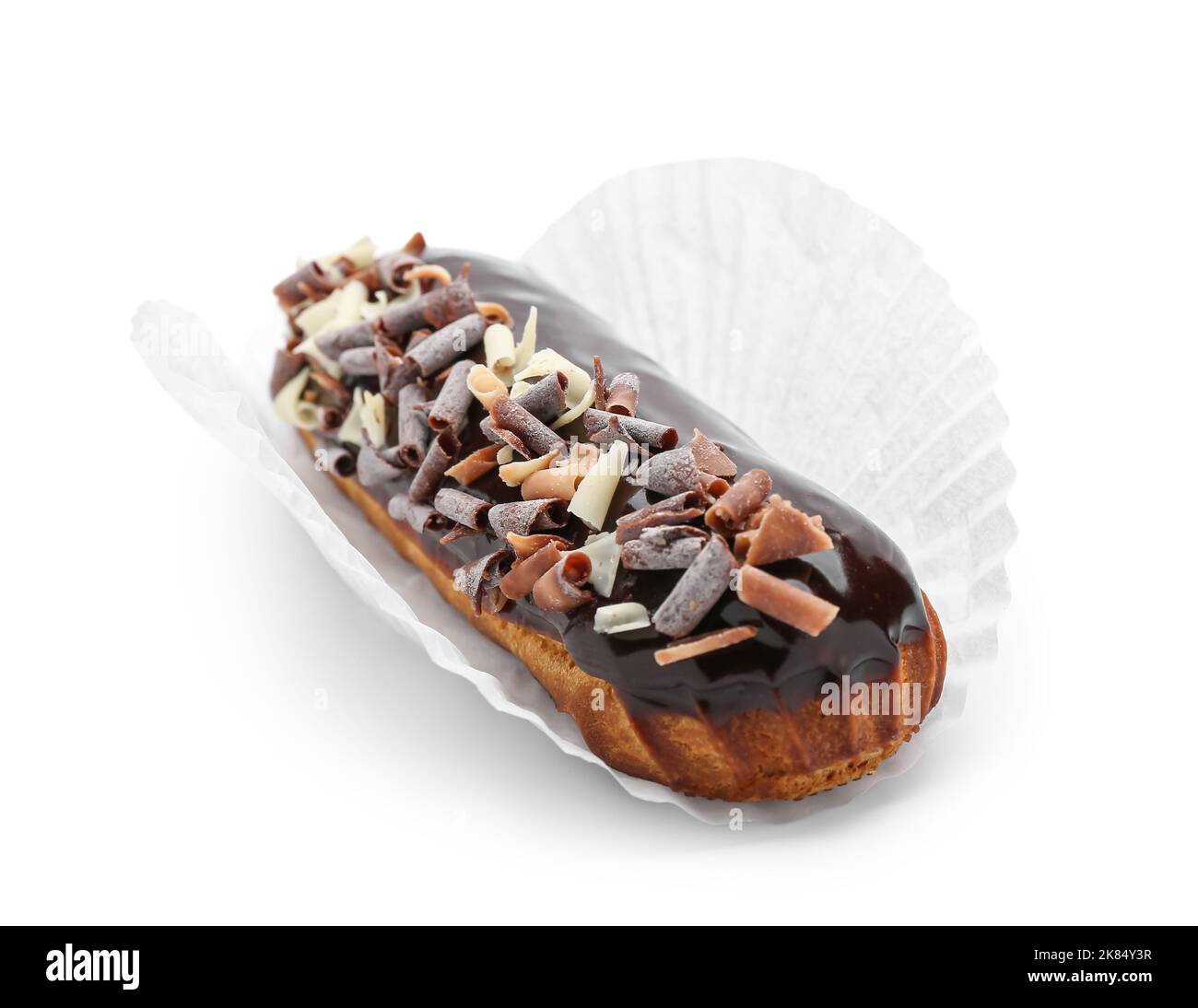 Fresh tasty glazed eclair Cut Out Stock Images & Pictures - Alamy