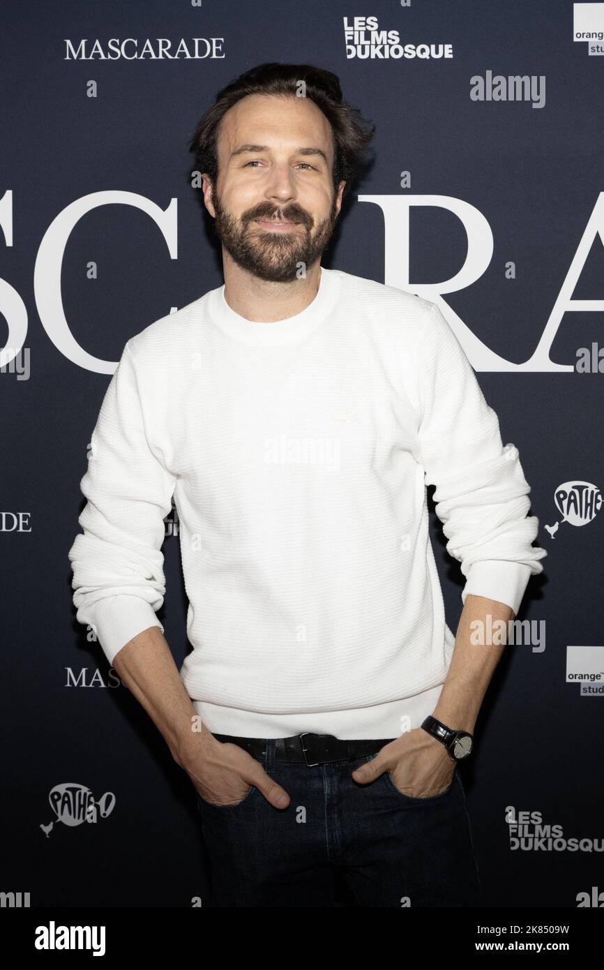 Paris, France. 21st Oct, 2022. Antoine Gouy attends the Mascarade ...
