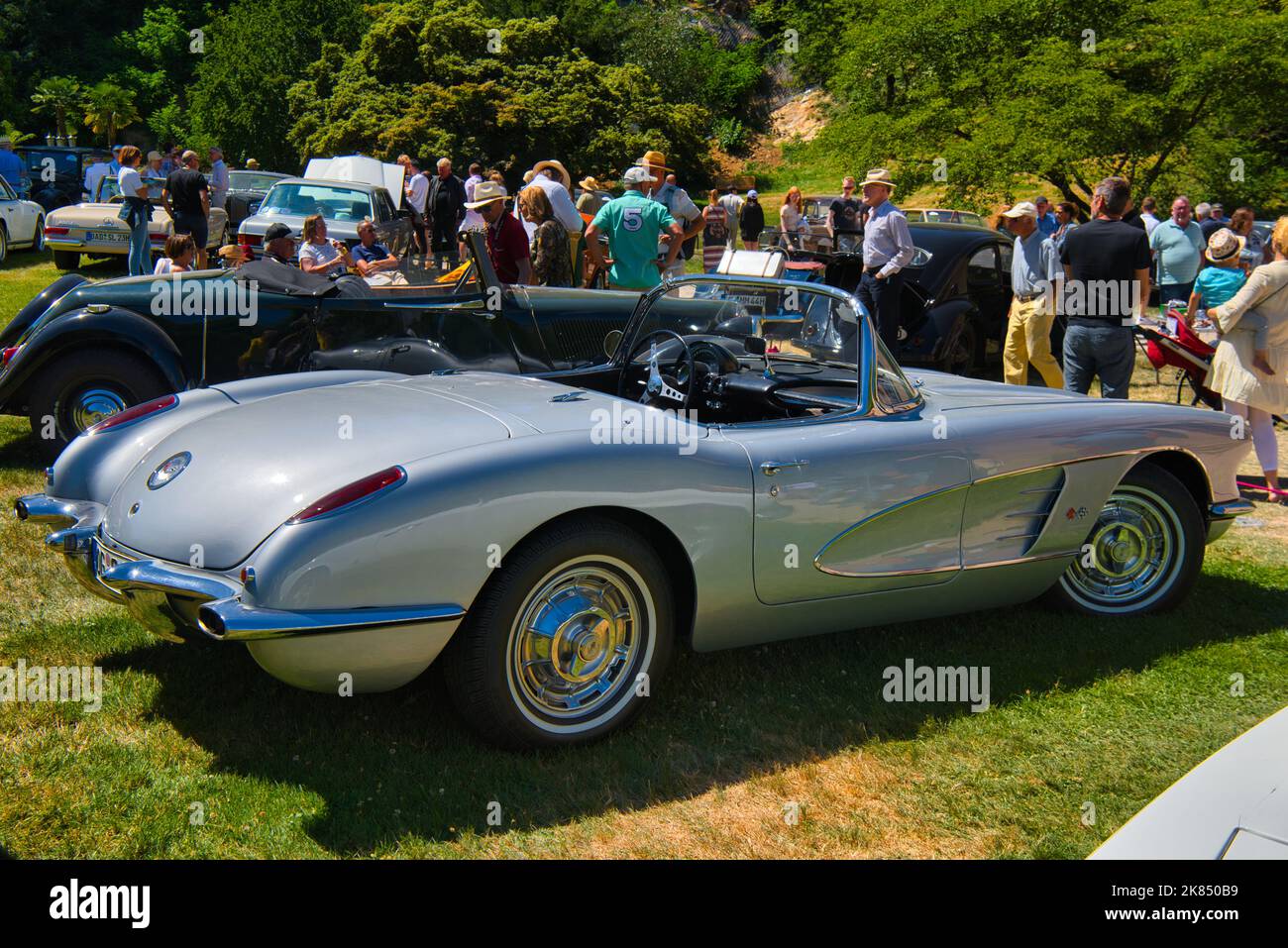 BADEN BADEN, GERMANY - JULY 2022: gray CHEVROLET CORVETTE C1 ...