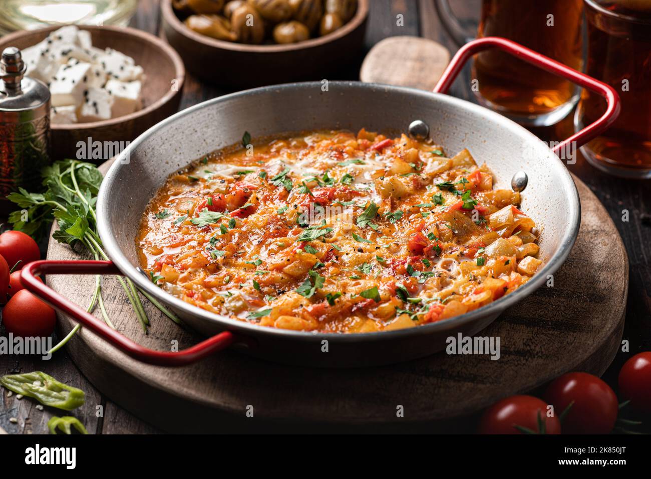 Menemen, Turkish traditional dish Stock Photo - Alamy
