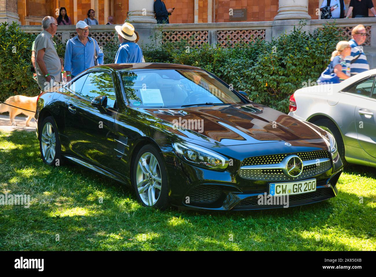 BADEN BADEN, GERMANY - JULY 2022: black Mercedes-Benz SL-Class R231 ...