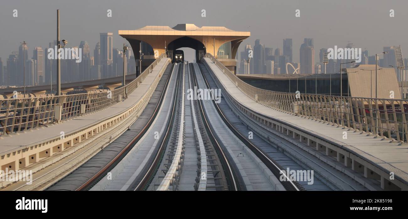 A view of Metro Station in Doha, Qatar Stock Photo - Alamy