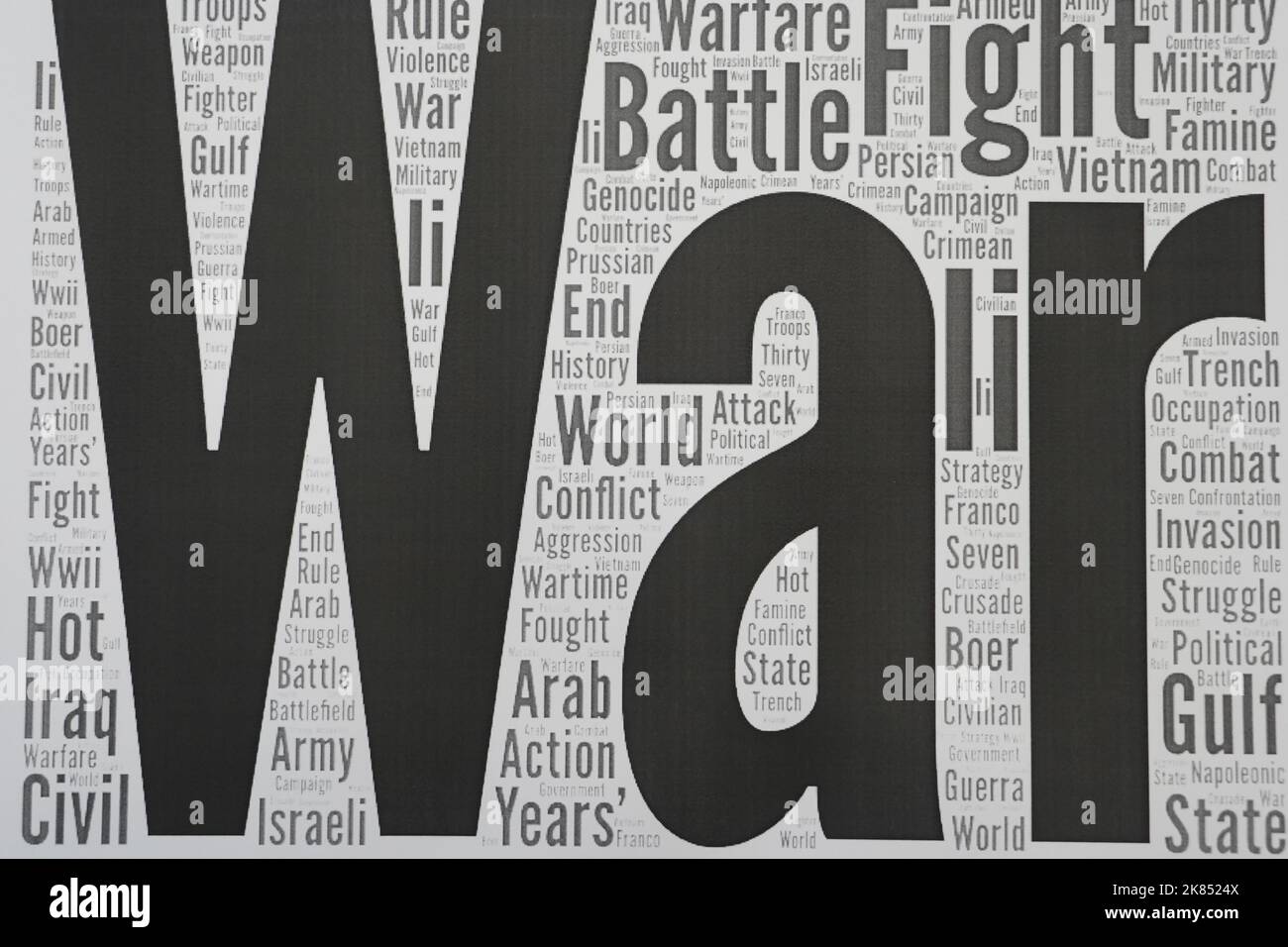 War word cloud concept. War word cloud. Made with the text only Stock ...