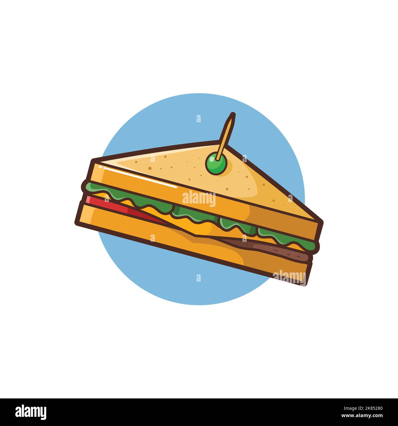 Illustration of Sandwich - vector illustration design - Food Logo ...