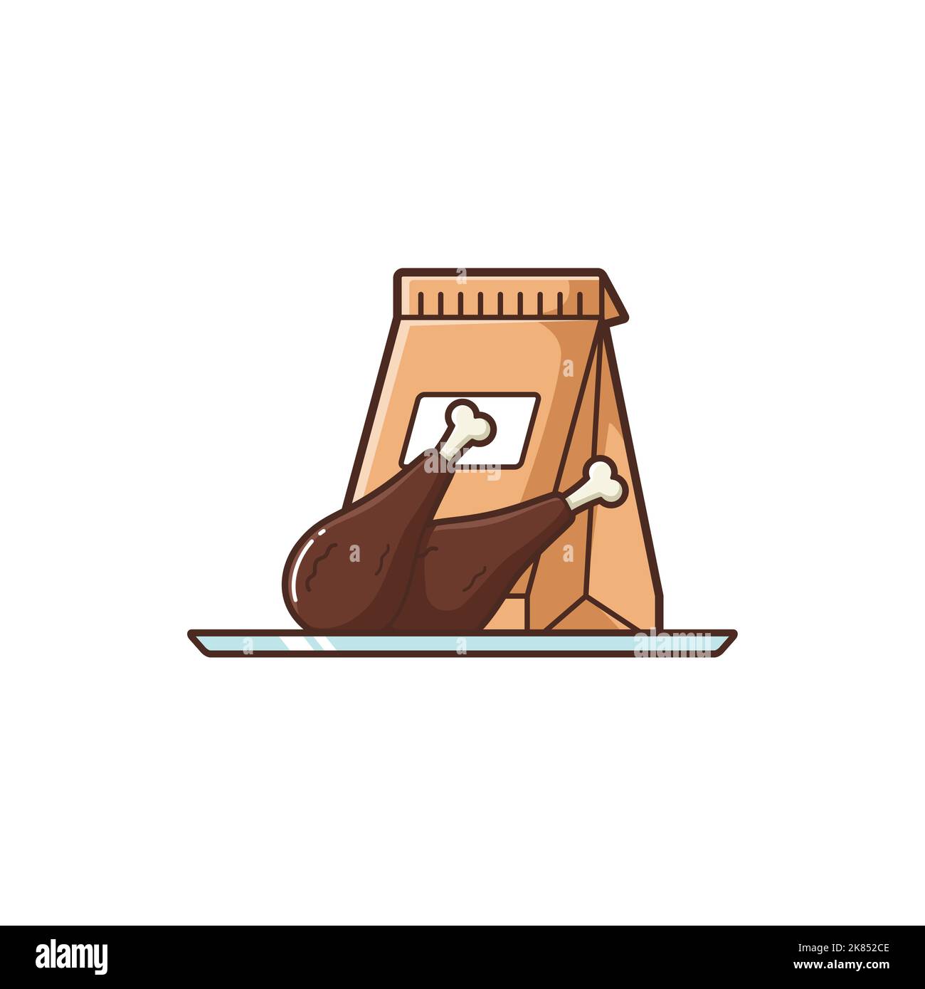 Illustration of Fried Chicken - vector illustration design - Food Logo ...