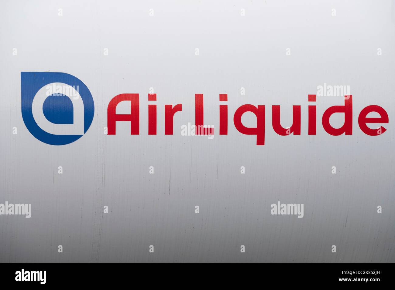 Hydrogen tank, lettering Air liquide, general, feature, marginal motif ...