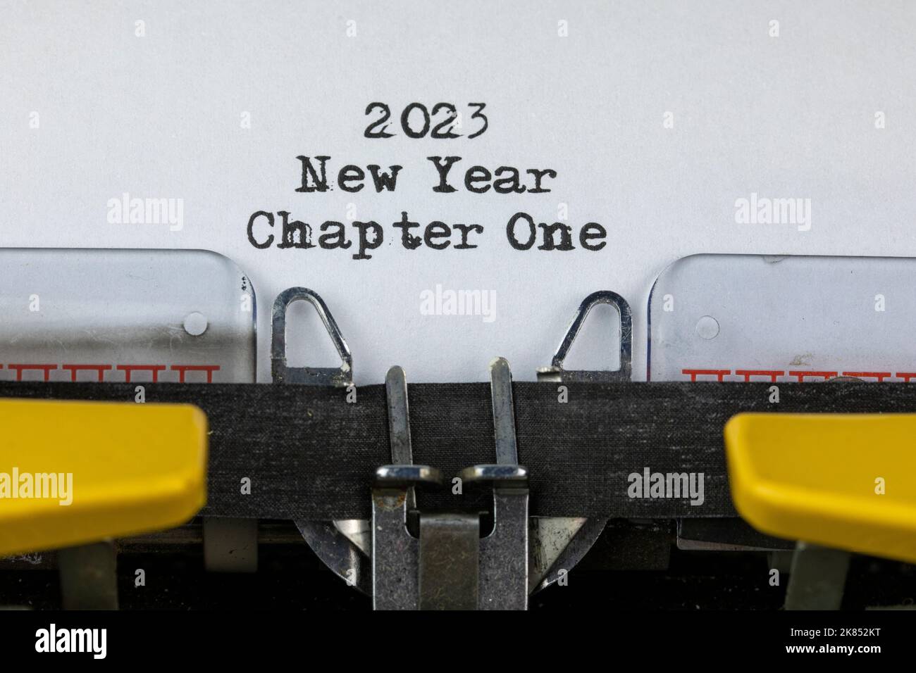 Old typewriter with text 2023 New Year Chapter One Stock Photo - Alamy