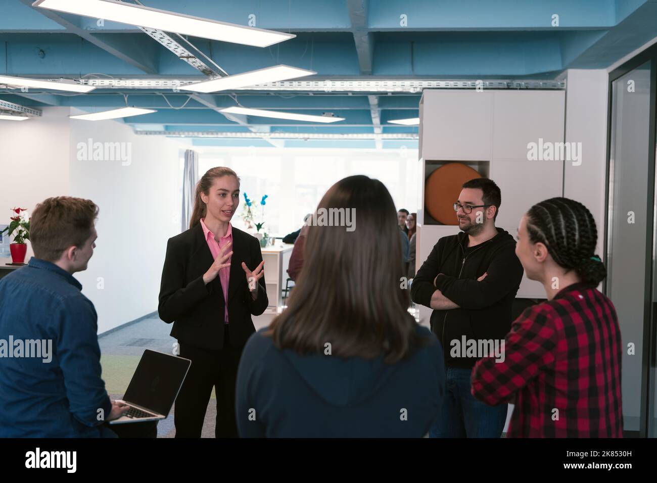 Multiethnic startup business team on meeting in a creative modern ...