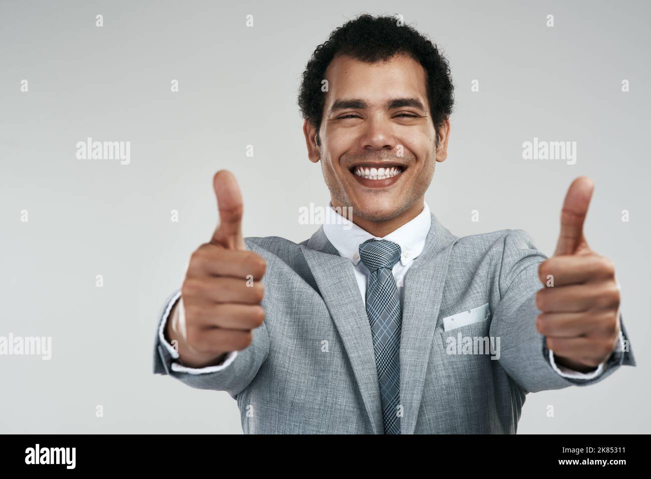 You didnt do good, you did great. Studio shot of a confident ...