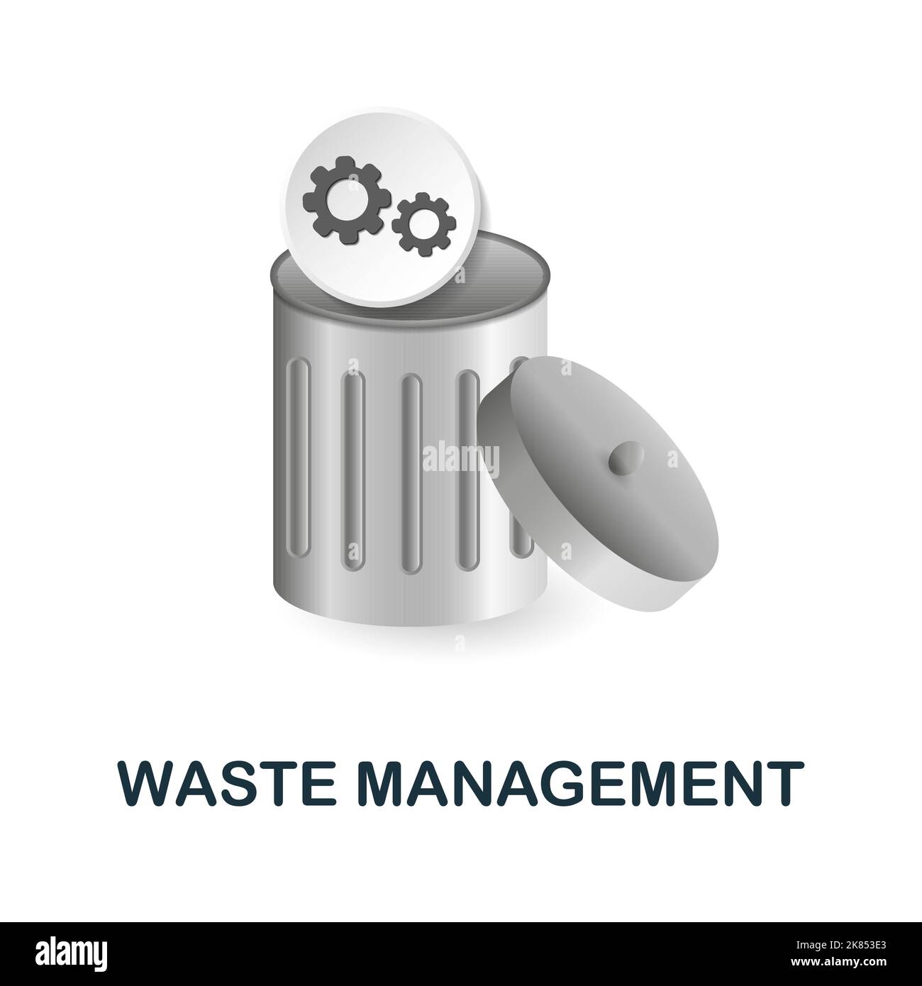 Waste Management icon. 3d illustration from esg collection. Creative ...