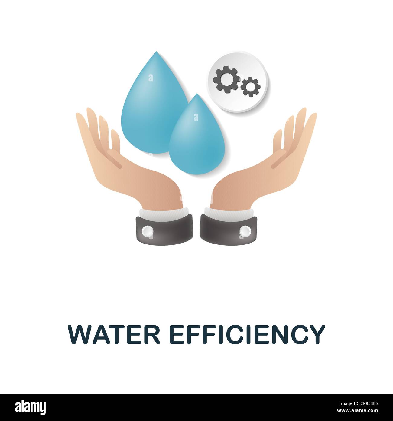 Water Efficiency icon. 3d illustration from esg collection. Creative ...