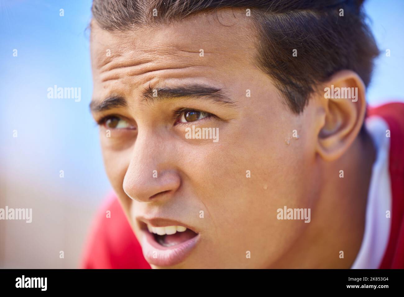 Heavy breathing athlete after training hi-res stock photography and ...