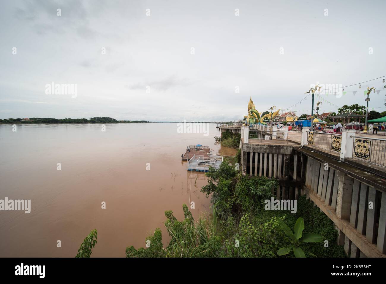 Nong Khai, a city in north-east Thailand situated directly on the ...